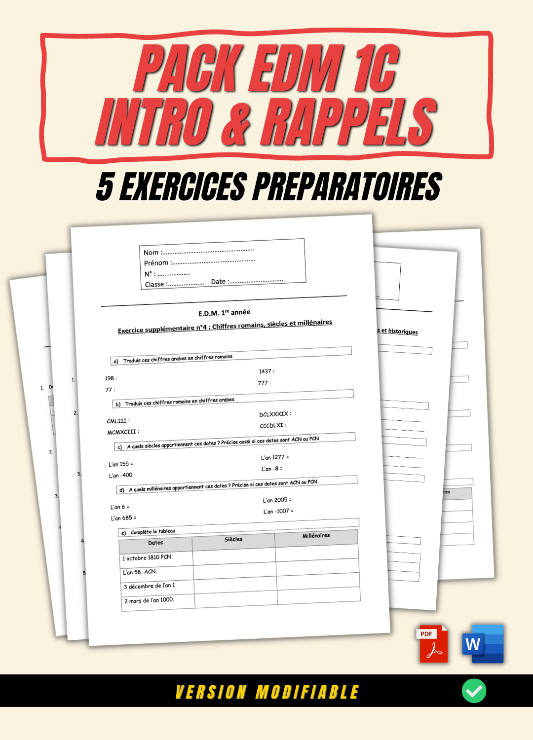 PACK EDM Introduction & rappels (5 exercices)