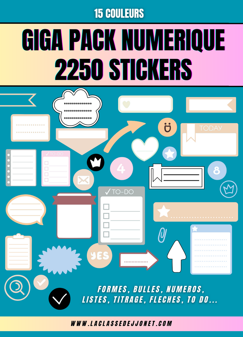 GIGAPACK 2250 Stickers numériques
