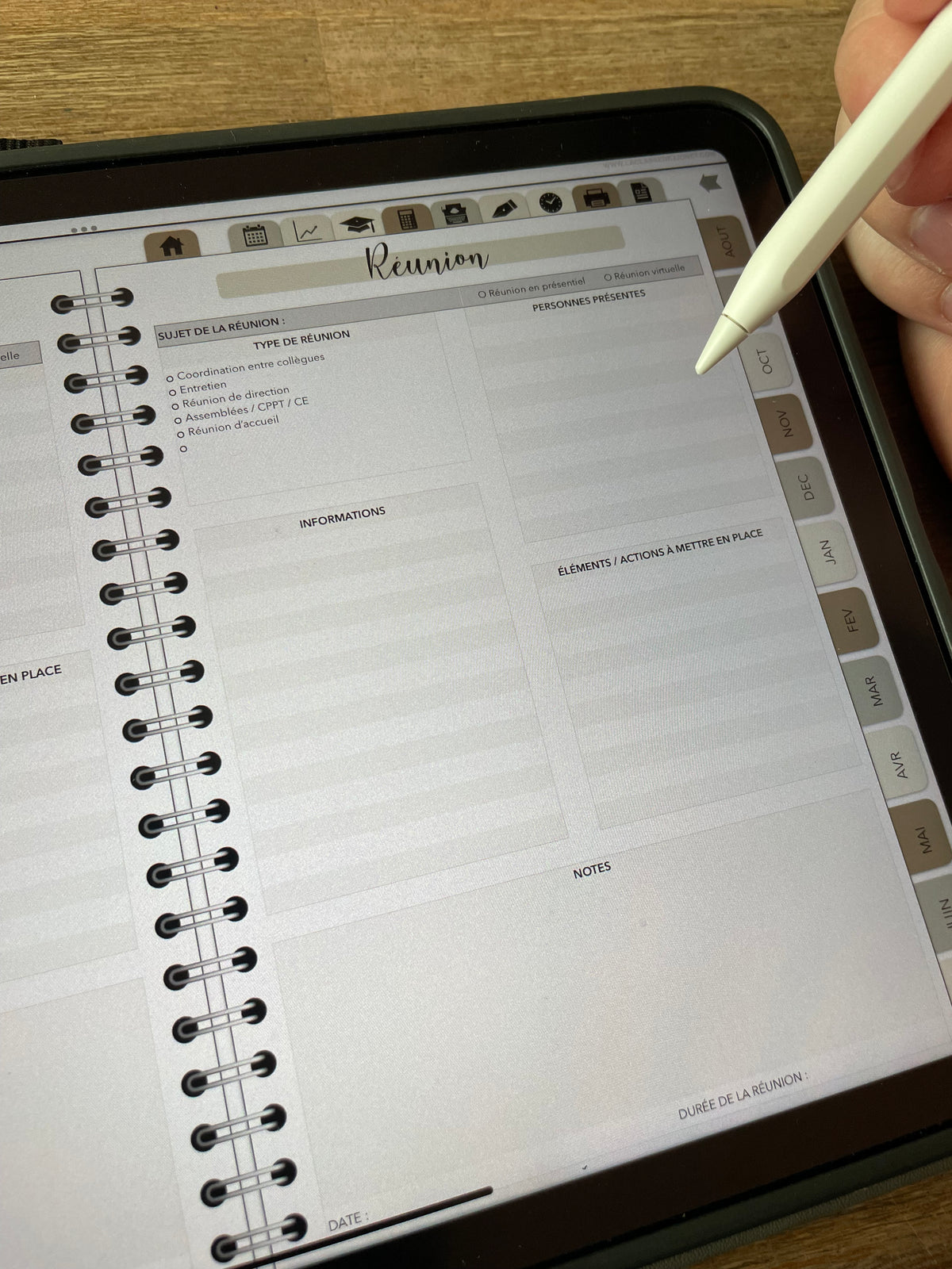 Planificateur digital enseignant 2025-2026