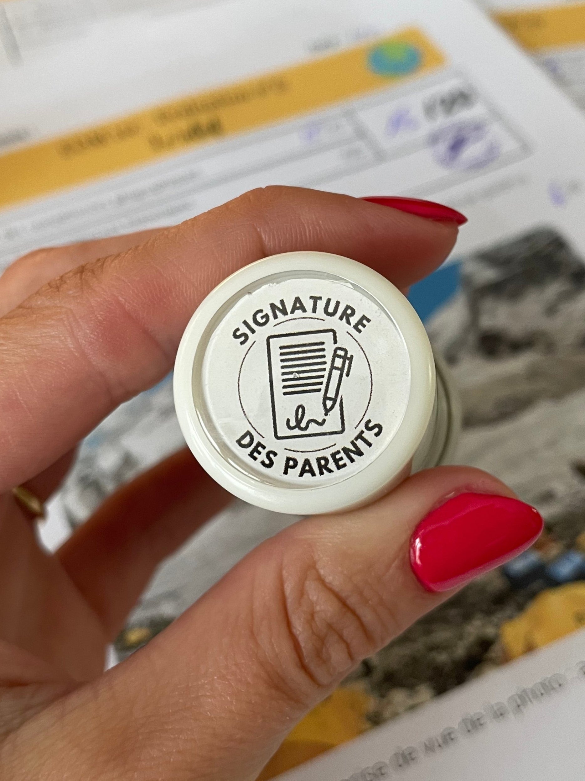 Tampon auto-encreur 09 - Signature des parents